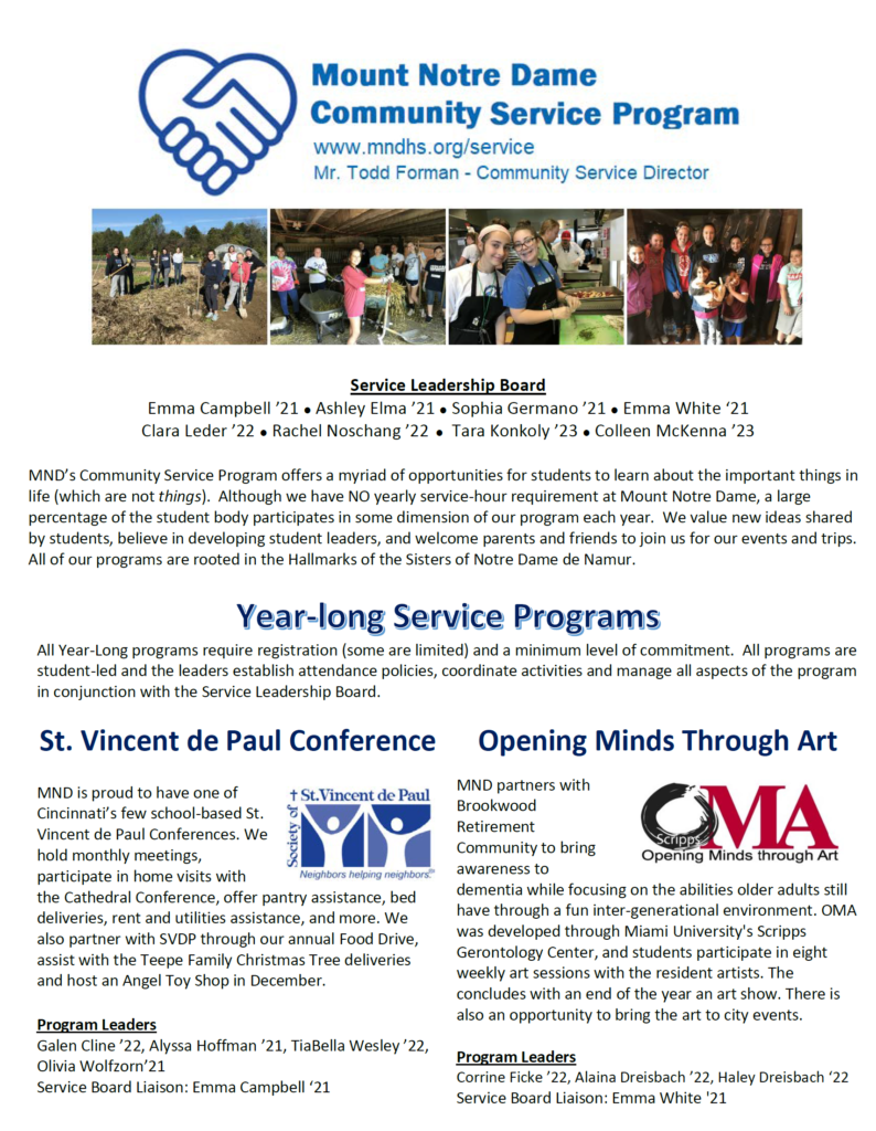 cshandout1 - Mount Notre Dame High School