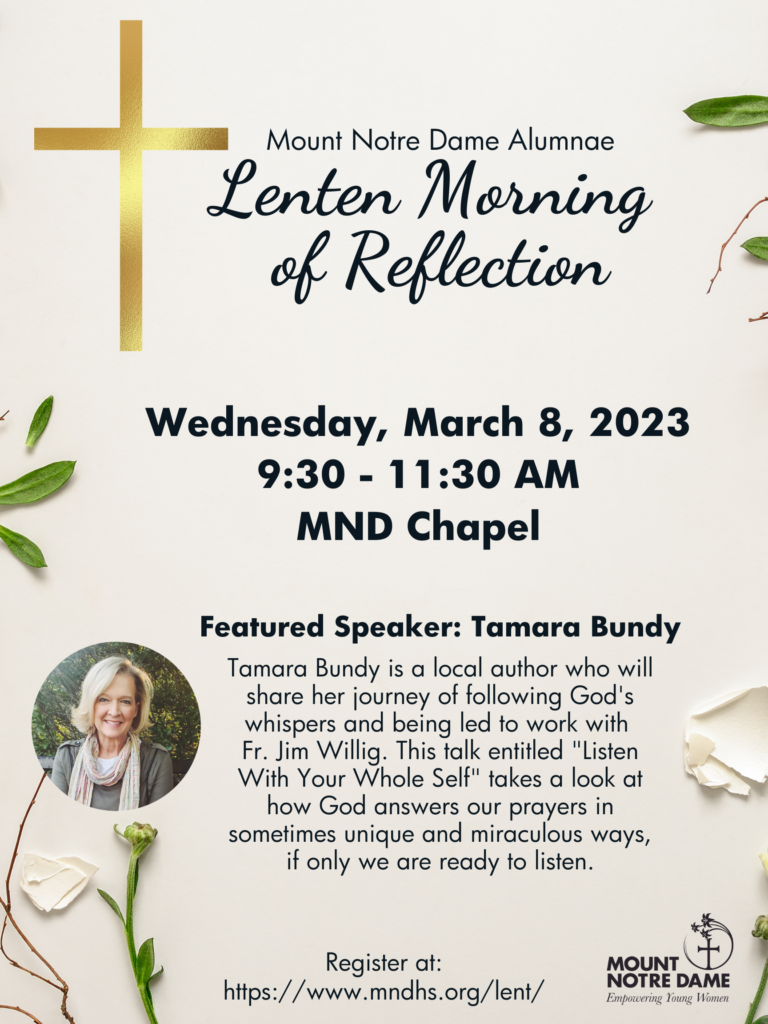 2023 Lenten morning of reflection f - Mount Notre Dame High School